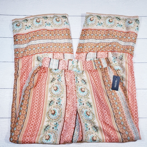 Tacera | Pants & Jumpsuits | Tacera Bohemian Summer Wide Leg Chiffon ...